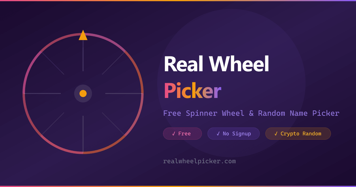 Spin the Wheel — Free Online Random Picker